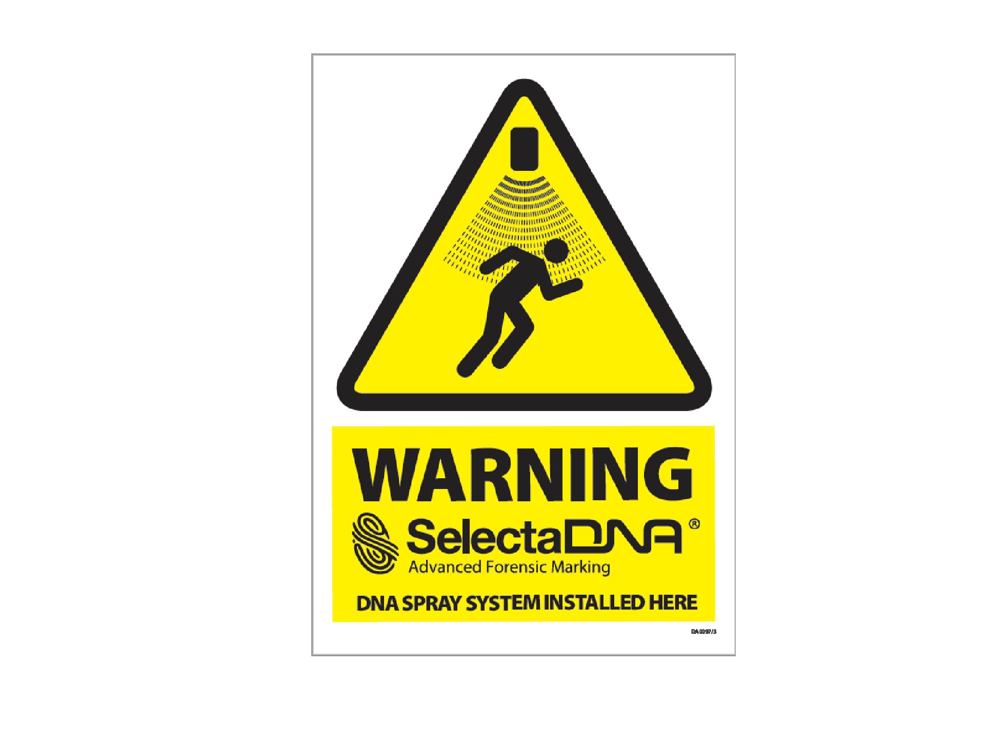 SelectaDNA Spray Warning Sign (Window) | SelectaDNA